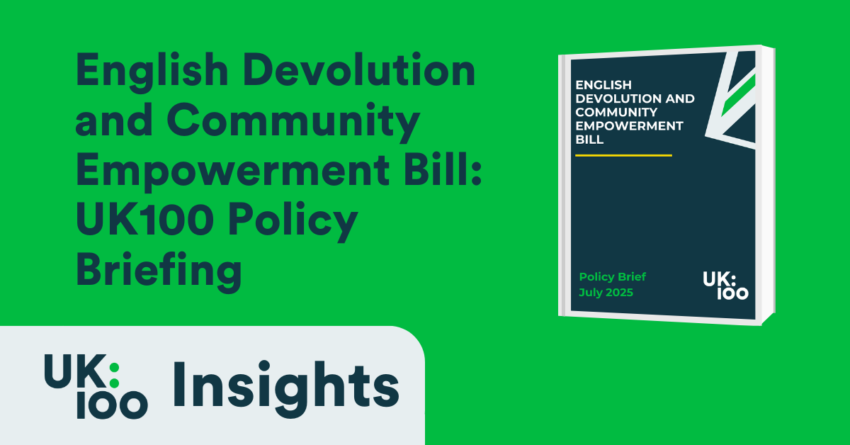 UK100's Devolution Bill Briefing for Local Climate Leaders | UK100